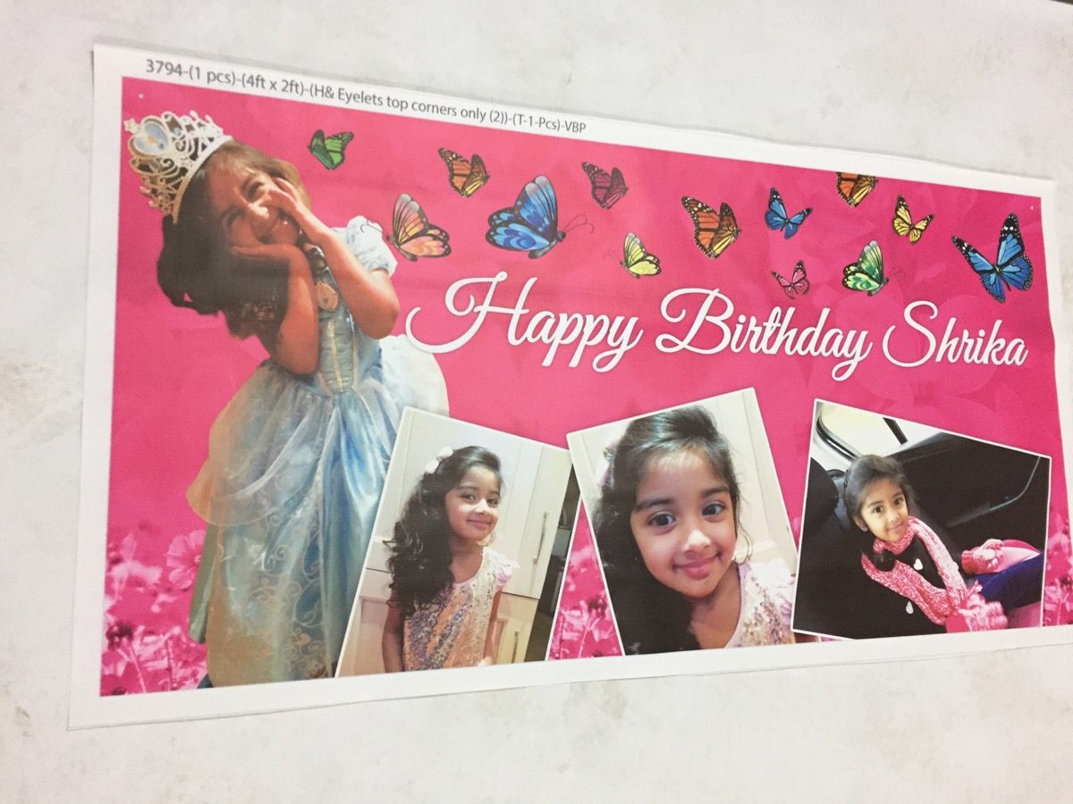 Custom Birthday Banners -Buy 2 Get 1 Free. Free Design