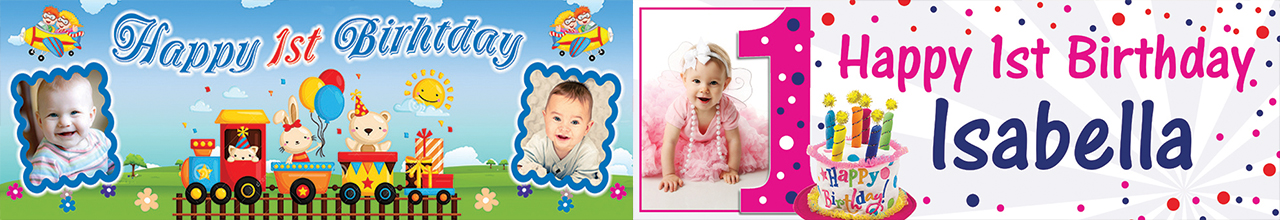 Custom Birthday Banners -Buy 2 Get 1 Free. Free Design